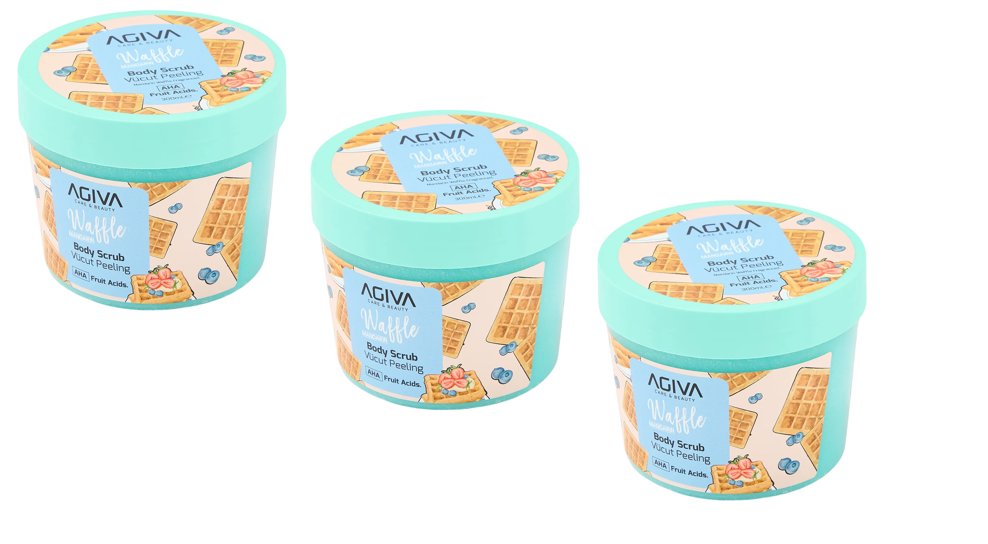 Скраб Аgİva для тела Care&Beauty Mandarin Waffle 300 мл 3шт