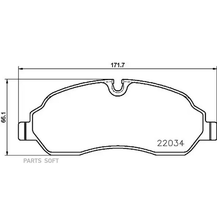 Колодки тормозные Ford Transit VIII 13- передние дисковые BREMBO P24171 | цена за 1 шт