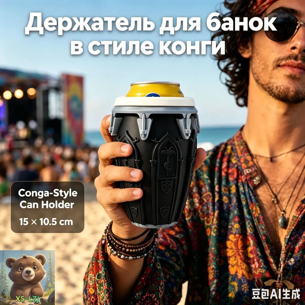Подставка для охлаждённых напитков в карибском стиле, набор бокалов для вечеринок