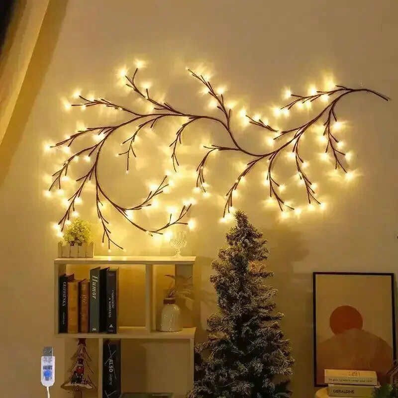 Гирлянда ветка Willow Vine Light, теплый белый, 72/96/144 LED, USB