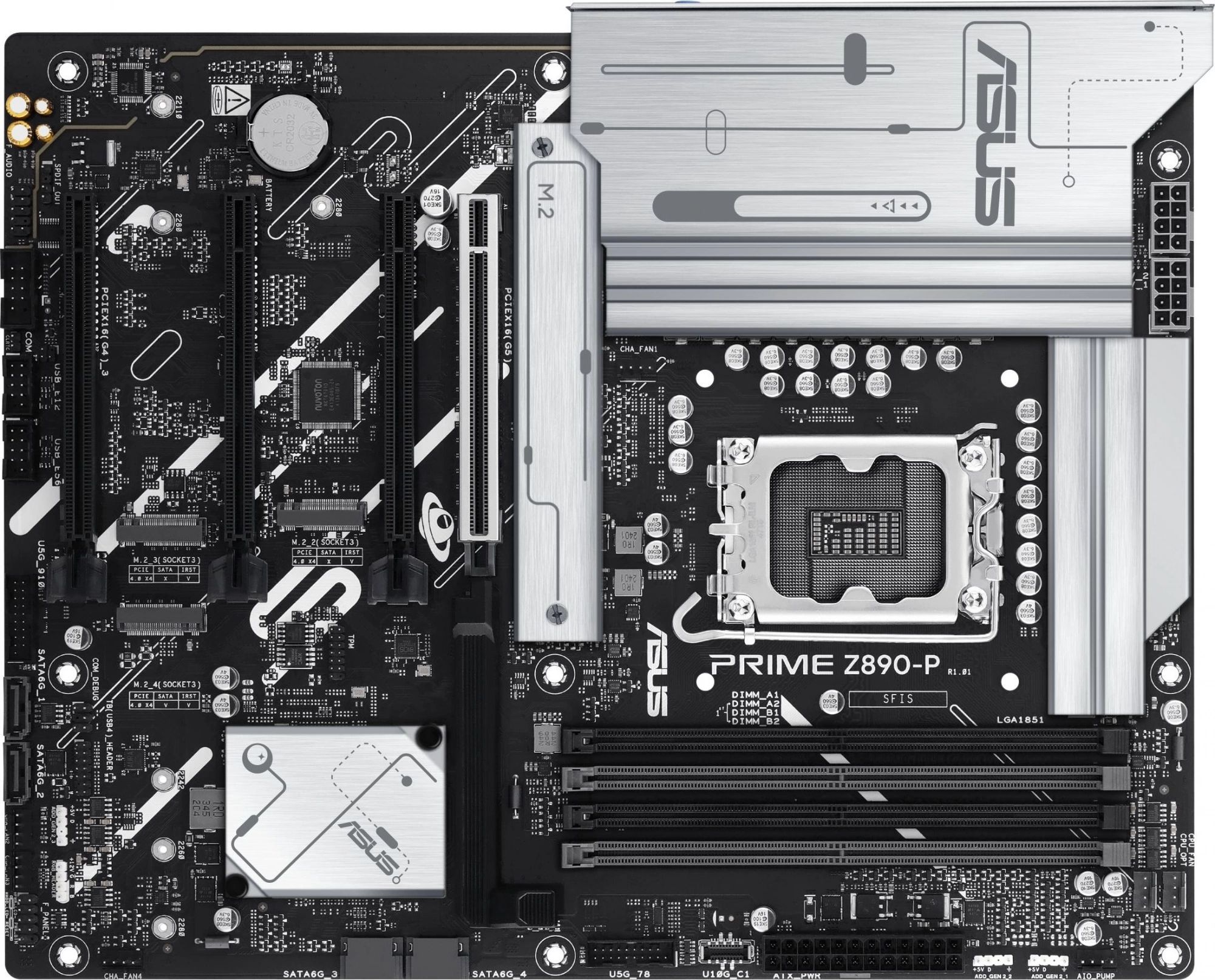 PRIME Z890-P / Материнская плата ASUS PRIME Z890-P, Socket-1851, Intel Z890, ATX, Ret