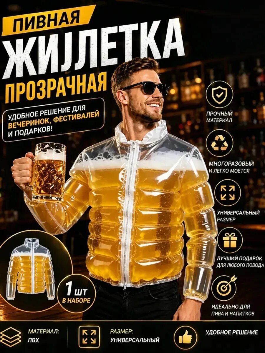 Пивная жилетка прозрачная