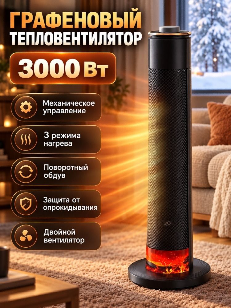 Механический обогреватель на основе графена, 3000 Вт.