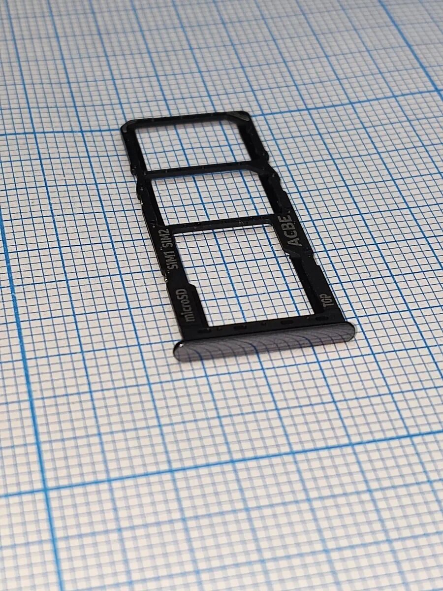 Держатель SIM-карты Samsung Galaxy A32 4G (черный) лоток / слот