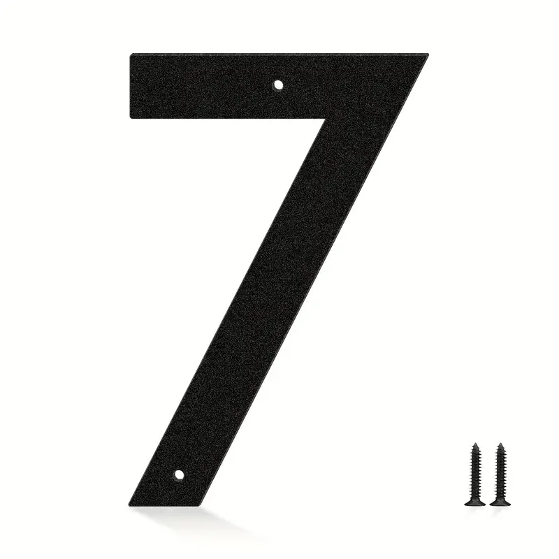Настенная адресная табличка в виде цифры 7, черный цвет, 5 дюймов, для вывесок, почтовых ящиков и декора стен