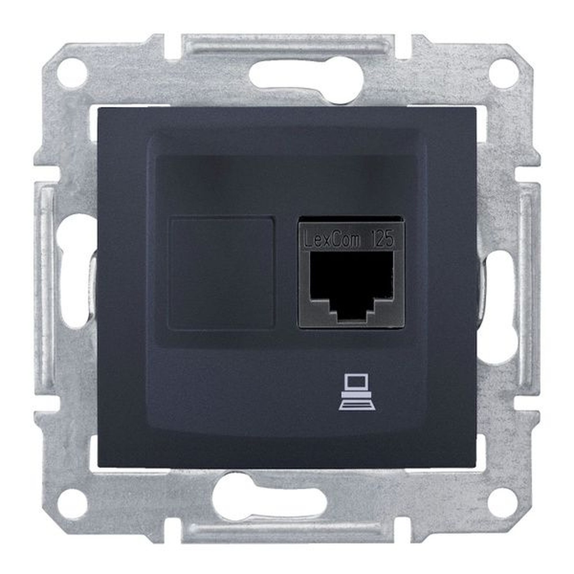 SE Sedna Графит Розетка компьютерная 1-ая RJ45 кат. 5e UTP SDN4300170