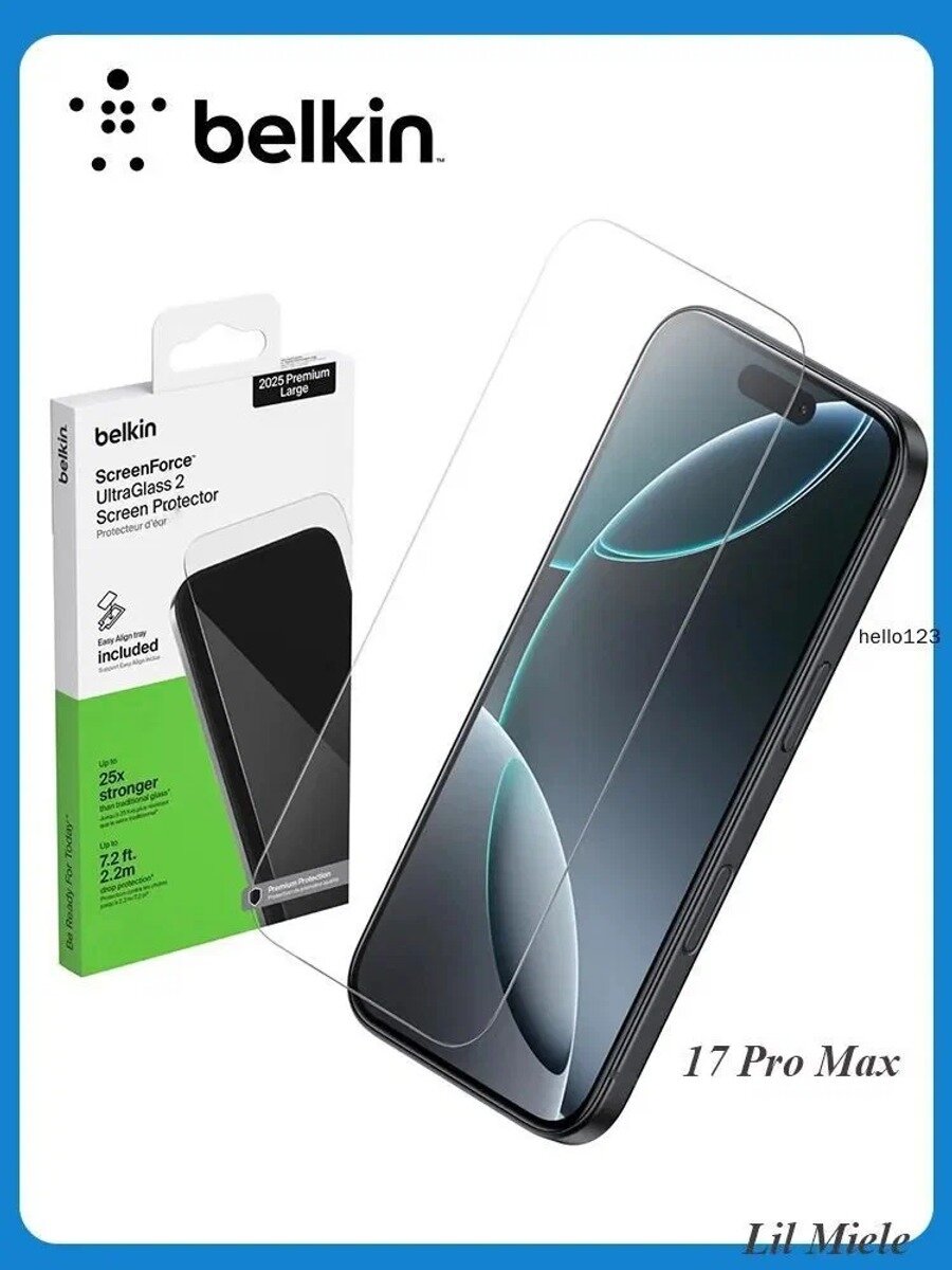 Belkin Screenforce UltraGlass2 Treated Screen Protector для iPhone 17 Pro Max