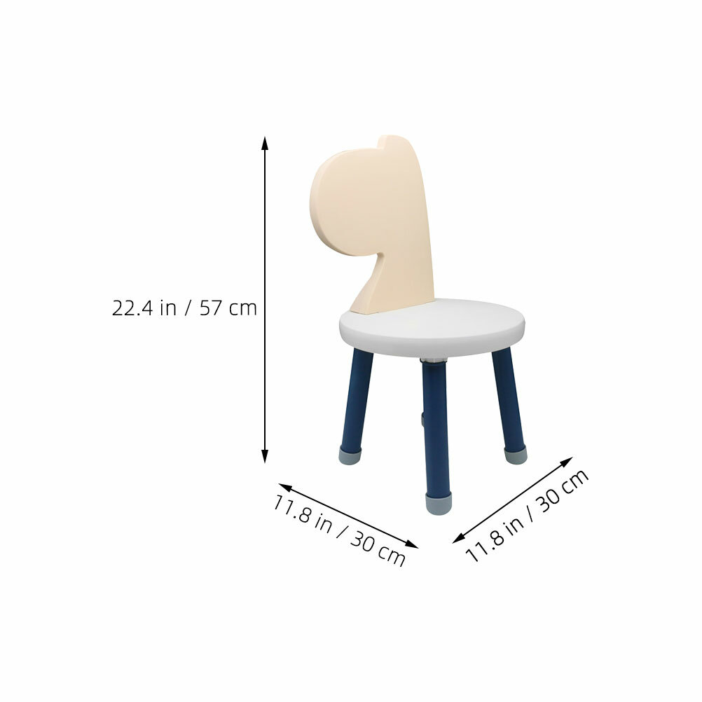 Детский пластиковый стул с спинкой светло-желтый для малышей и детей