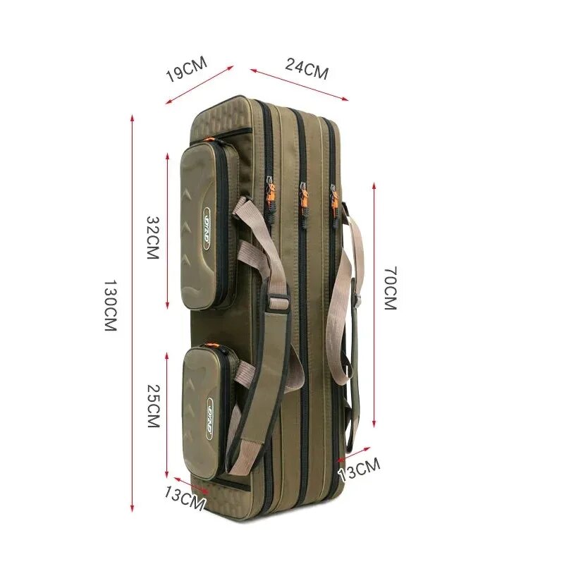 Сумка для хранения катушек Pesca, нейлон, армейский зеленый/синий 130cm 3 Layer Green