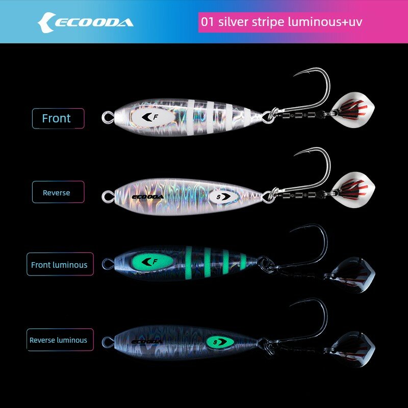 ECOODA морская жиг-приманка для макрели и скумбрии, цвет серебряная полоса, вес 145 г