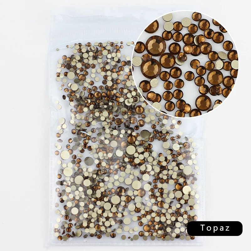 Стразы стеклянные mixed size (1.3mm-8.4mm) qlcrystal