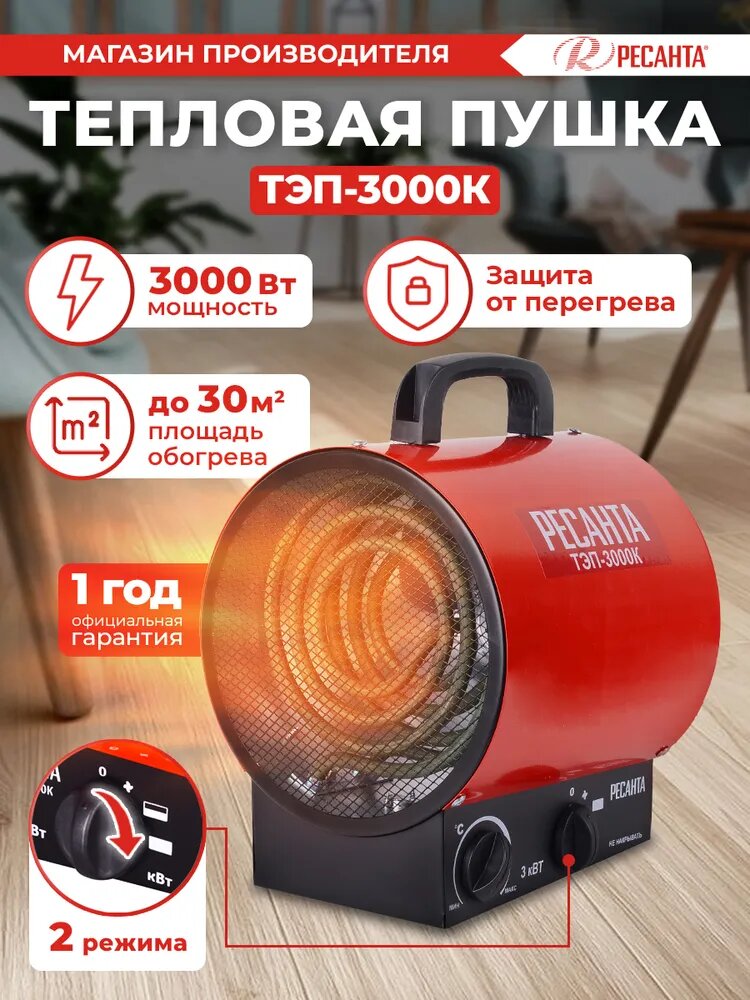 Электрическая пушка РЕСАНТА ТЭП-3000К