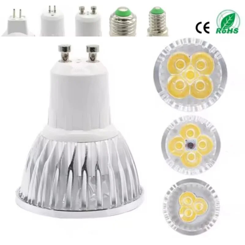 Светодиодная лампа-прожектор THEBSE MR16 GU10 9-15Вт тёплый/холодный белый Warm White, MR16(12V), 9W