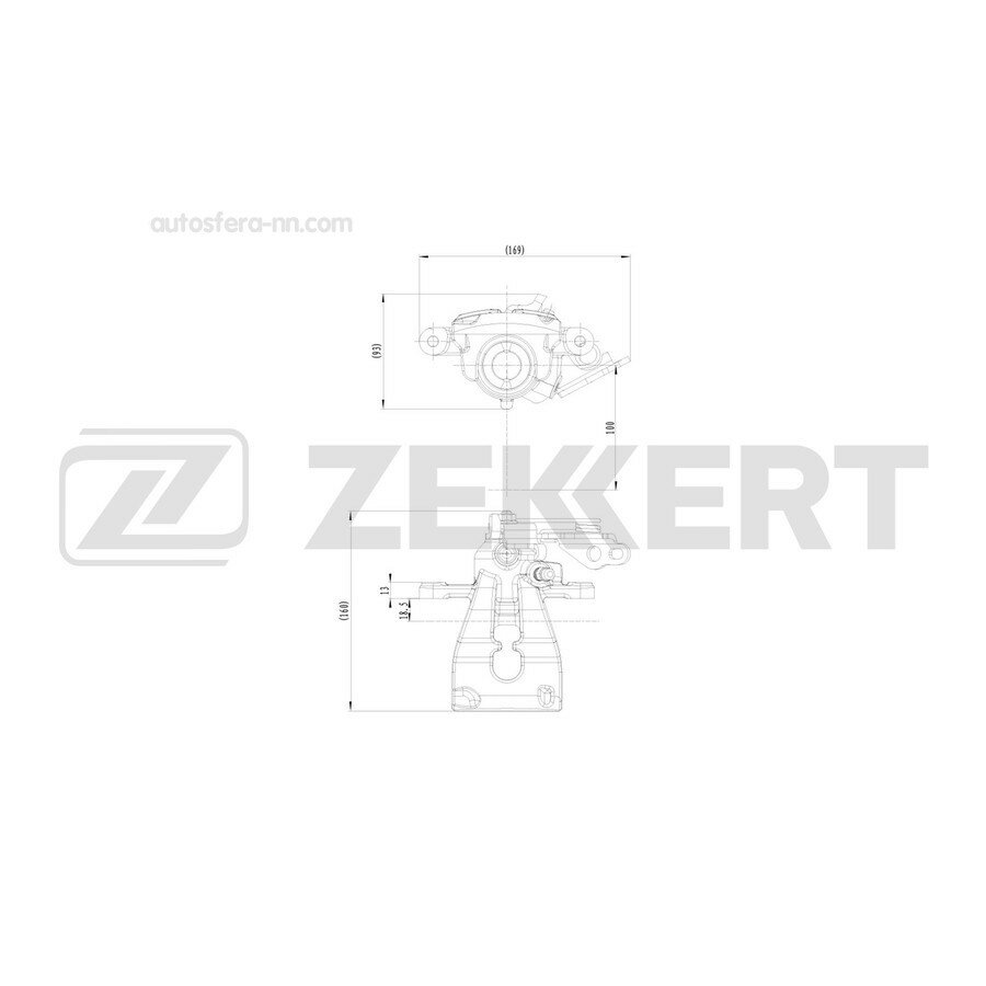 ZEKKERT BS8359 Тормозной суппорт задний правый Ford Focus II 05- Mondeo IV 07- Kuga 08- Galaxy II 06-