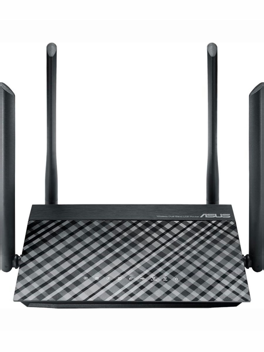 Wi-Fi роутер Asus RT-AC1200 V2, AC1200 802.11ac Wi-Fi 5 черный