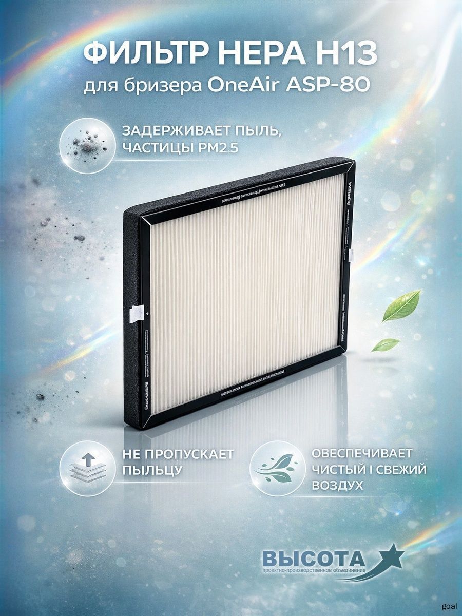 Фильтр Hepa H13 для бризера Ballu ASP-80 / Biofamily / MyPin n82