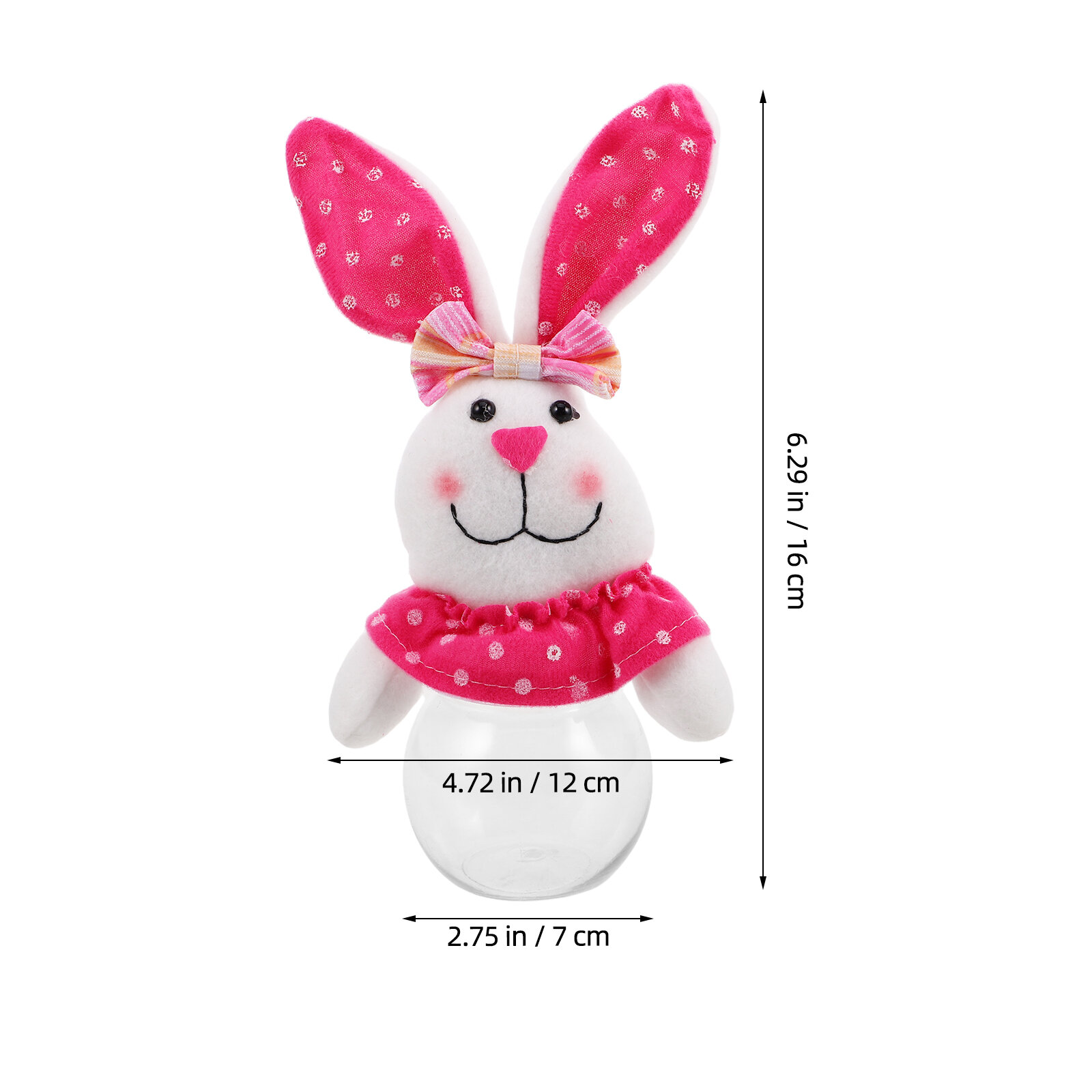 Прозрачная Коробка Для Конфет В Форме Кролика Пасха 16.00X12.00X7.00Cm