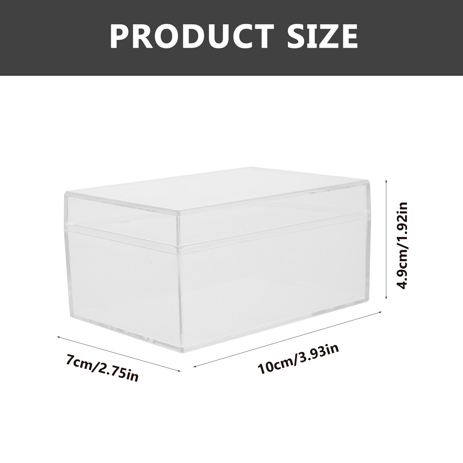 Прозрачные Коробки Для Карт 2 Шт Игровые Коробки Из Пластика 10X7Cm