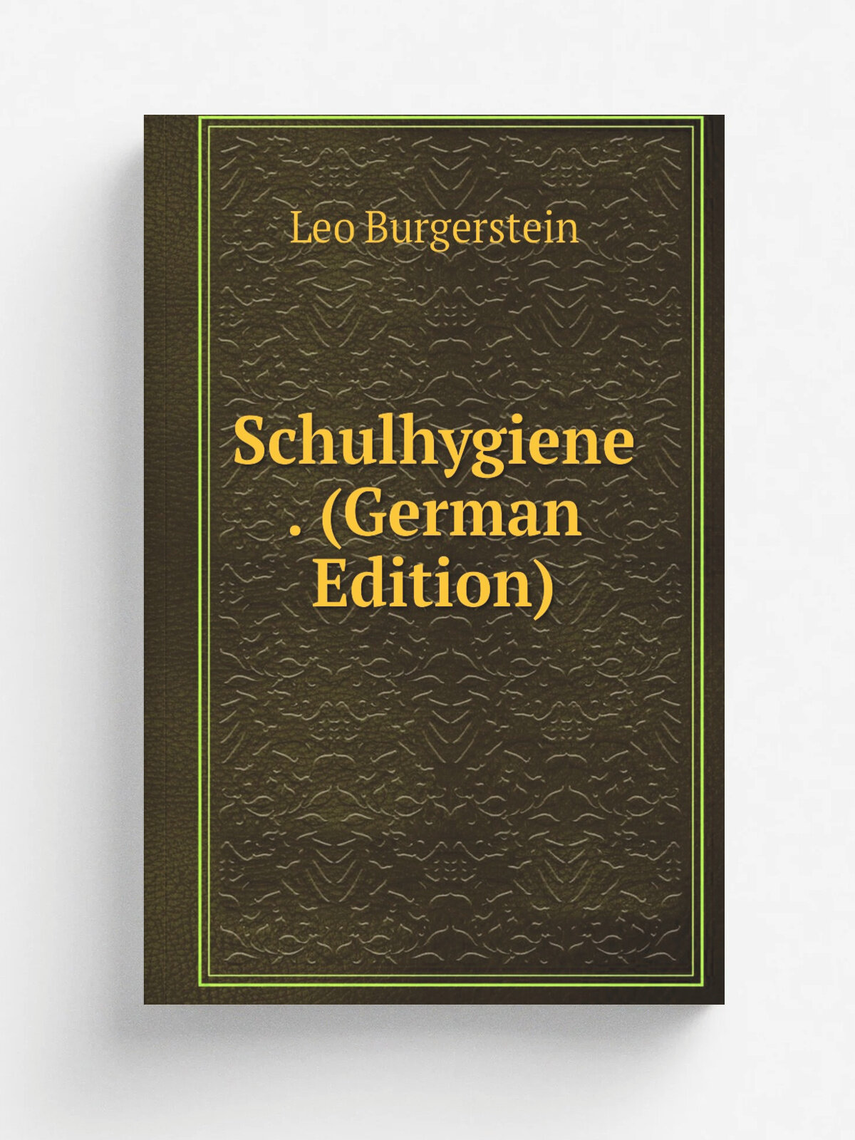 Schulhygiene . (German Edition) | Leo Burgerstein | Репринт