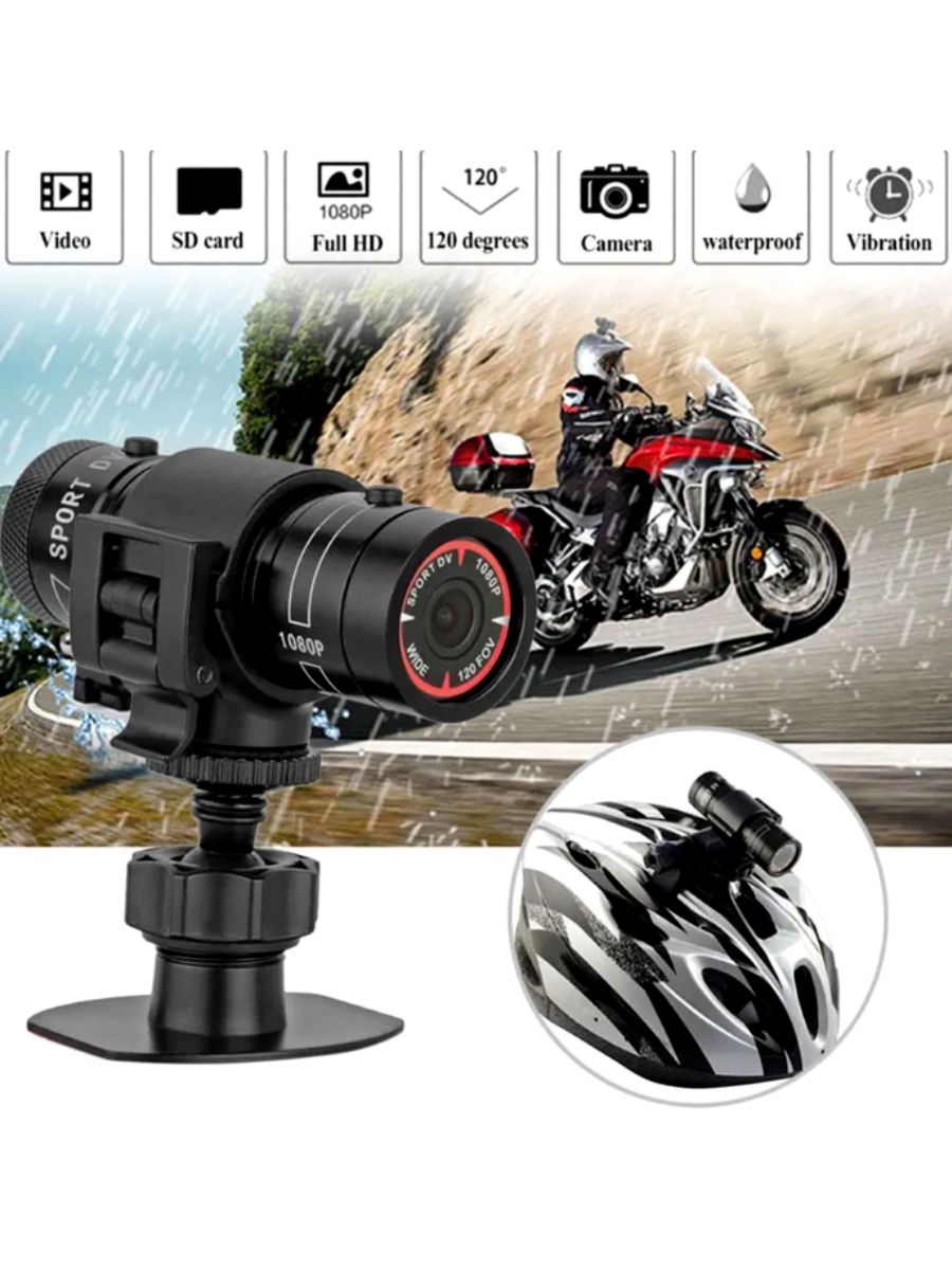 Экшн-камера Экшн-камера MINI F9 DVR, черный, черный матовый