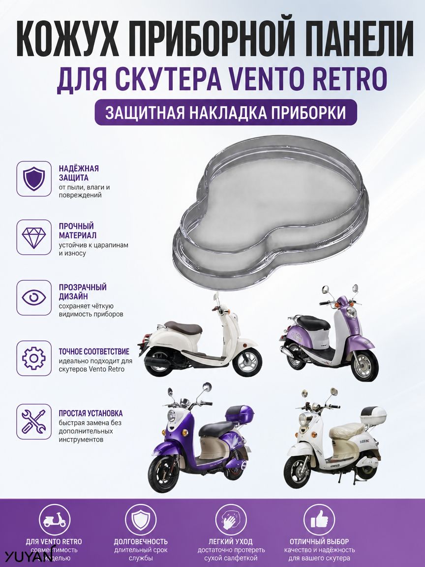 Облицовка приборной панели для скутера Vento Retro