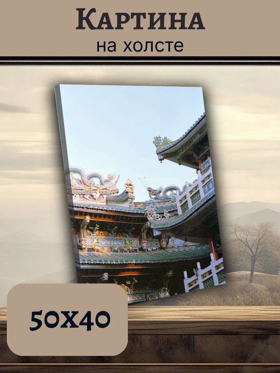 Картина Постер Китай China 40x50 с драконами