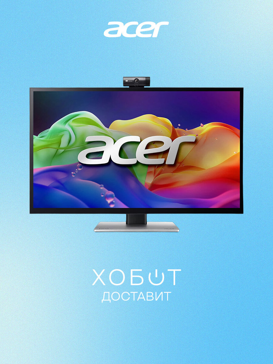 Монитор Acer 27' PE270XTbmiiprcuzx Touch, 16:9, IPS, 5K UHD, 4ms, 400cd, 60Hz, HDMI, DP, USB, USB-C, CAM, SPK, HAS