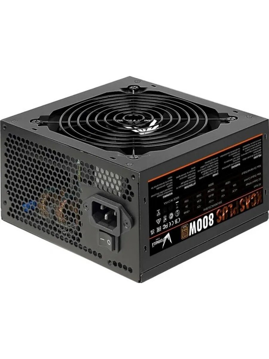Блок питания KCAS PLUS 800W черный - 800 Вт, 80+ Bronze