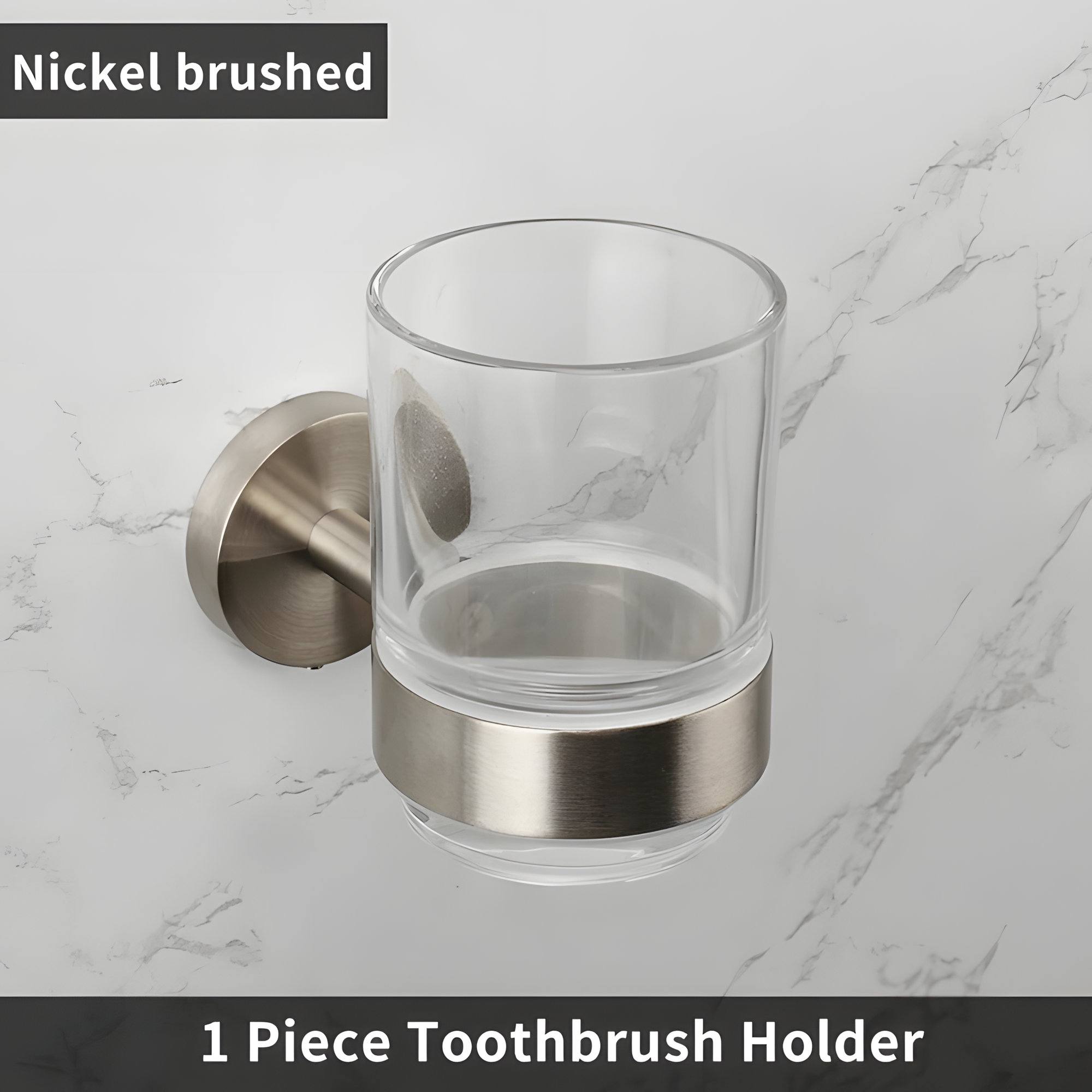Настенный держатель для зубной щетки из розового золота, Brushed Nickel