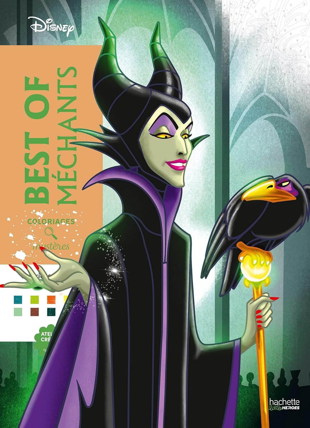 Раскраска по номерам Hachette Heroes Coloriages Mysteres Disney Best of Mechants - Дисней Злодеи. Лучшее, 128 стр, мягкая обложка - 201735628X