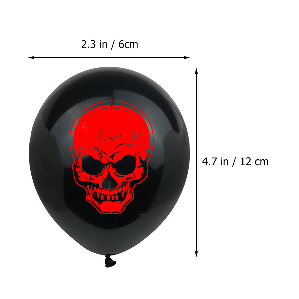 40 Штук Декоративные Баллоны С Тематикой Черепа Для Halloween Party Украшений 12×6Cm