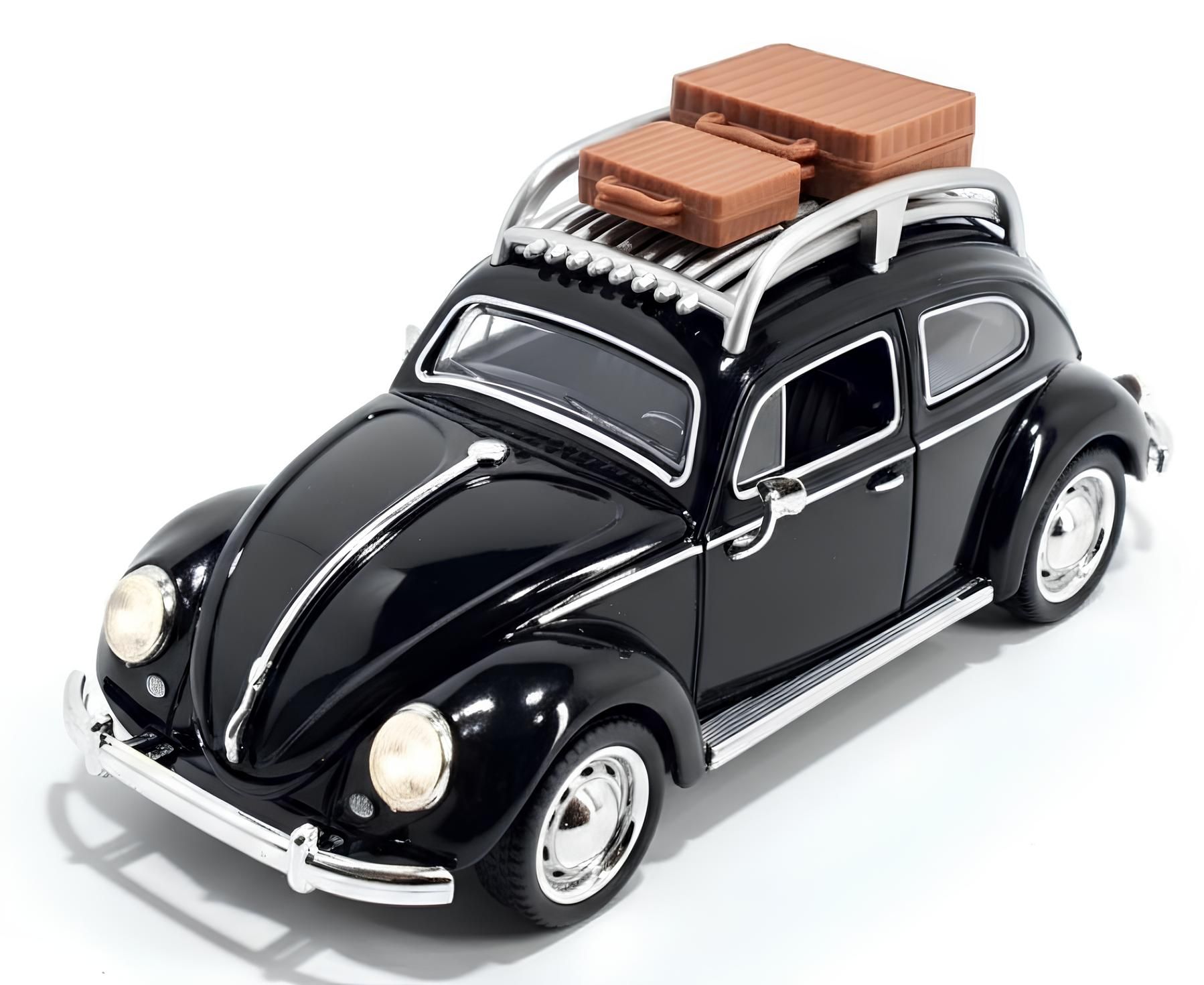 Машинка металлическая инерционная модель Volkswagen Beetle Kaefer Limousine (1955) (Фольксваген Битл Кафер Лимузин) Детская игрушка / Масштаб 1:26