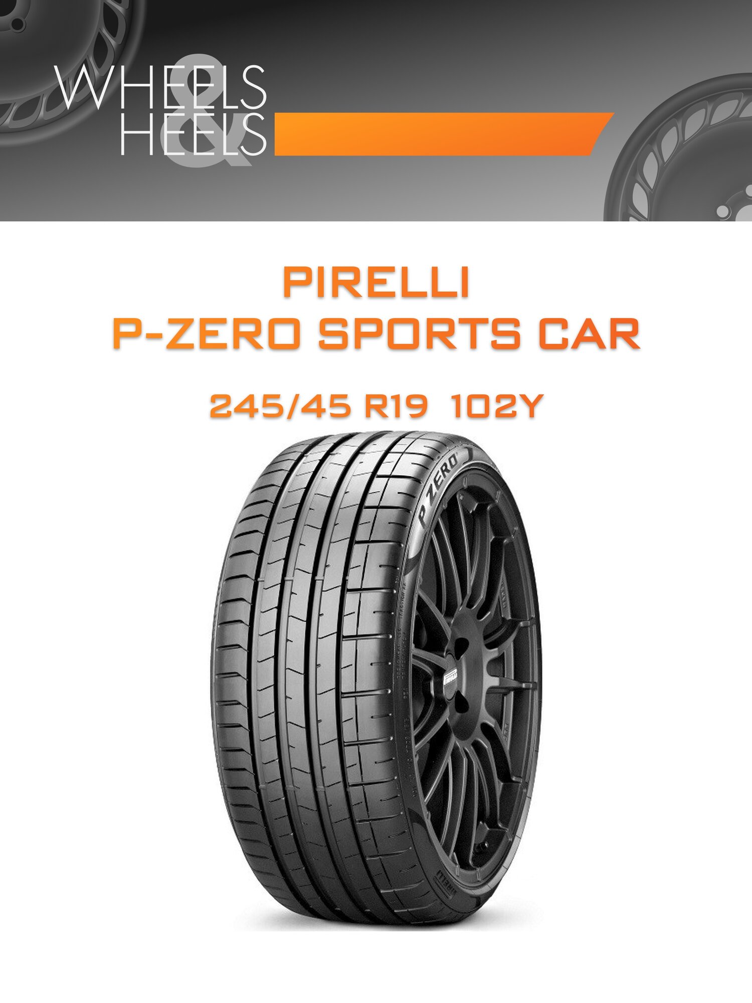 Шина автомобильная PIRELLI P-ZERO SPORTS CAR 245/45 R19 102Y XL SUMMER, летняя, универсальная