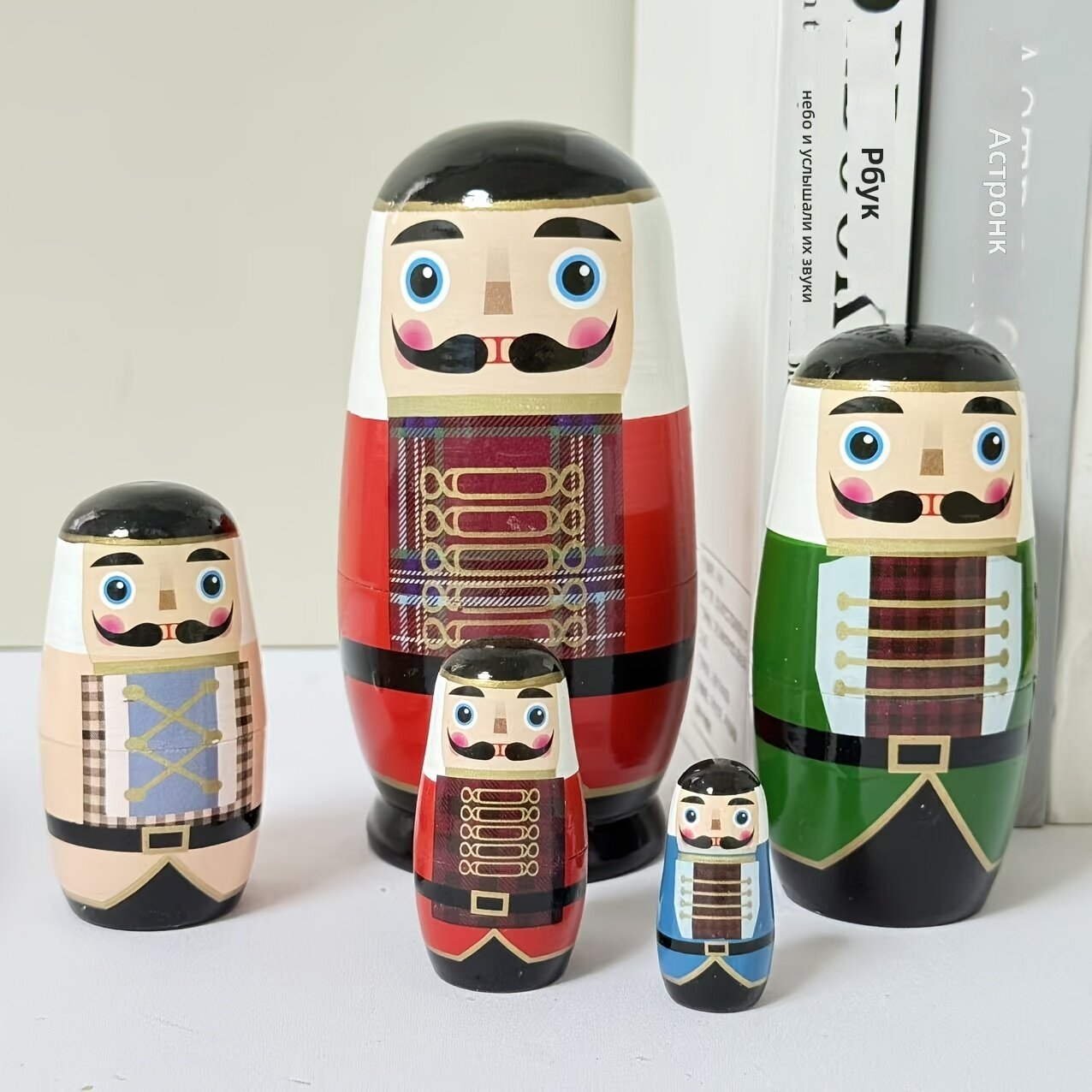 Матрёшка ручная работа, вариант 05, игрушка-вкладыш, подарок на Рождество и Хэллоуин, декор для комнаты и школы