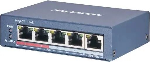 Коммутатор Hikvision DS-3E0505P-E/M(B), неуправляемый