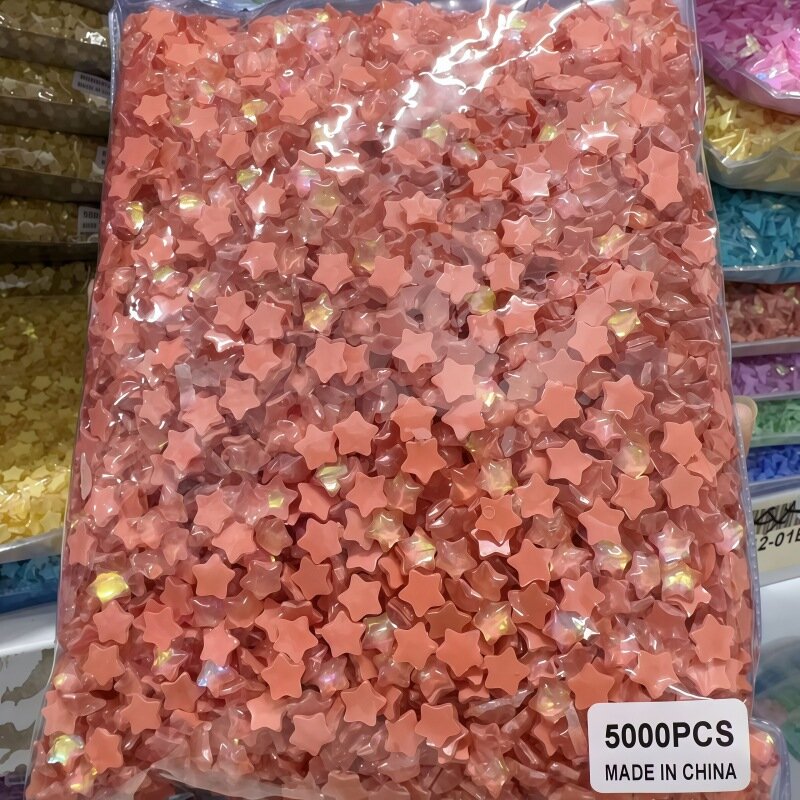 Шампанское пятиконечная звезда из резины для маникюра, заколка для волос, декор для мобильного телефона и ногтей