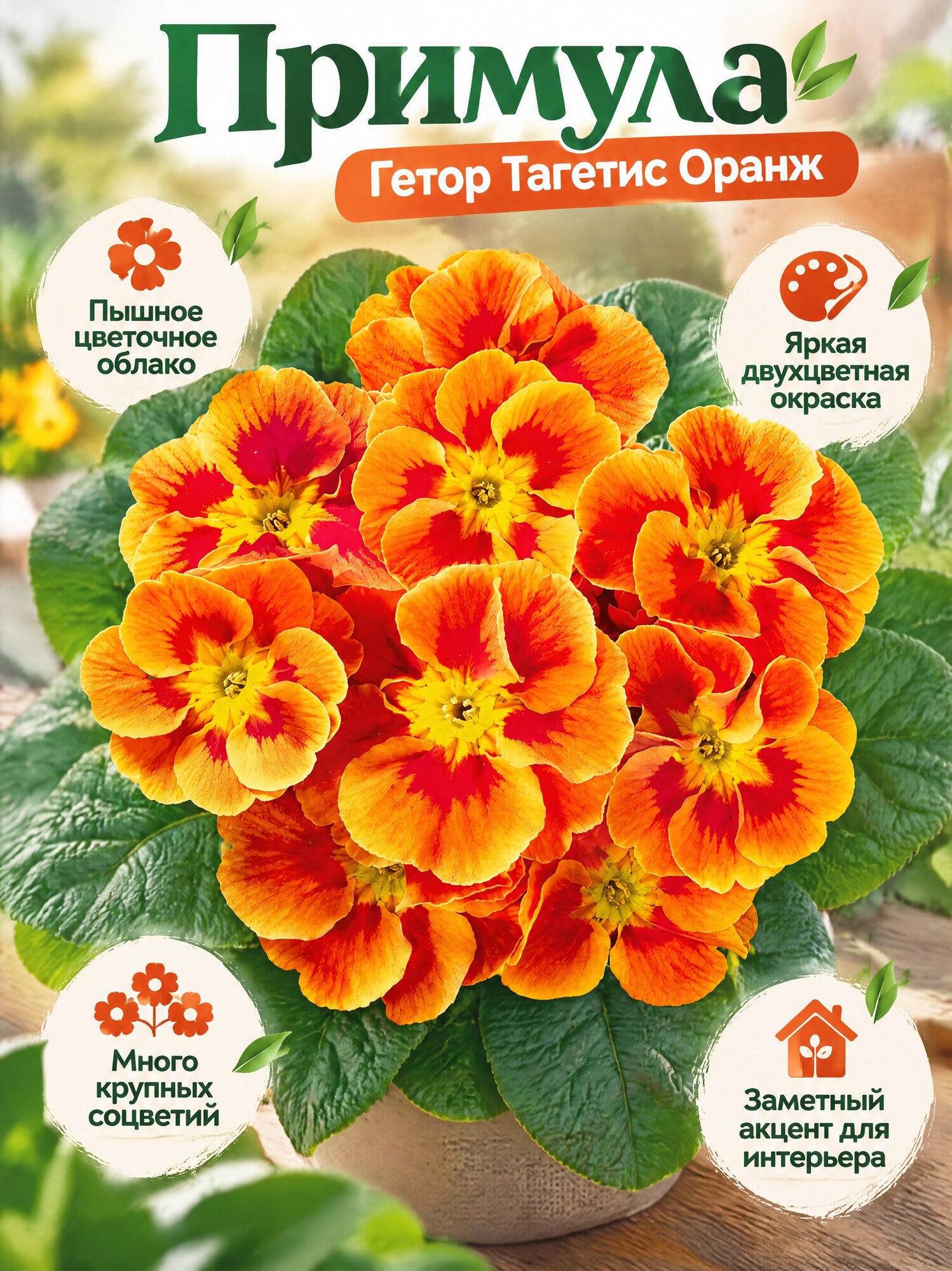 Примула Гетор Тагетис Оранж