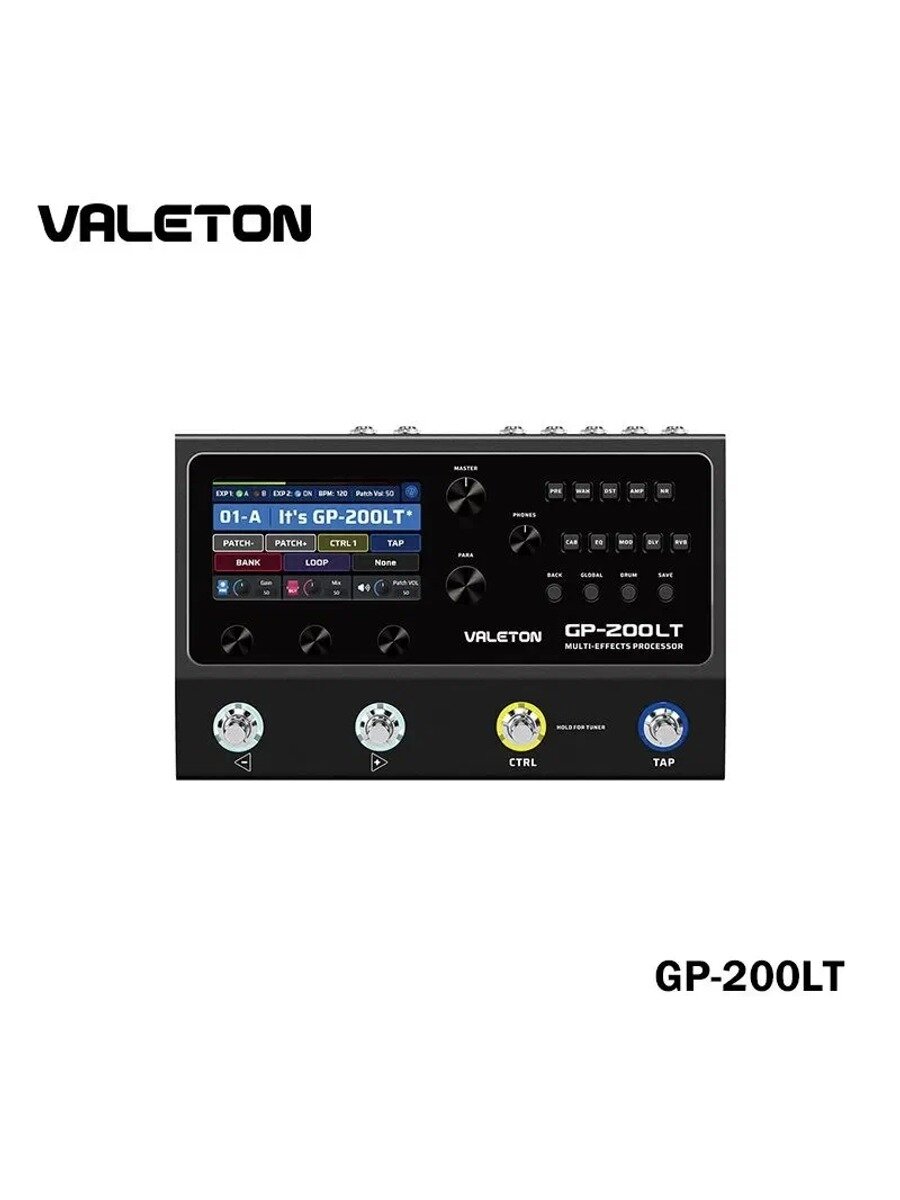 Valeton GP-200LT Мультипроцессор эффектов Педаль эффектов для гитары Профессиональная электрическая бас-педаль Электрогитара