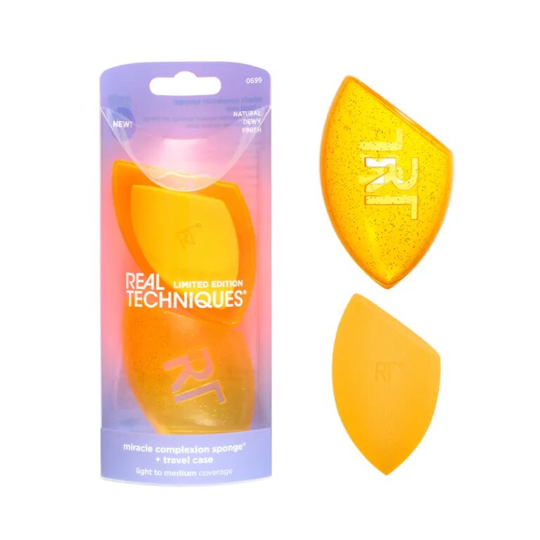 Real Techniques Спонж для макияжа с футляром Night Brights Miracle Complexion Sponge + Case 1 шт