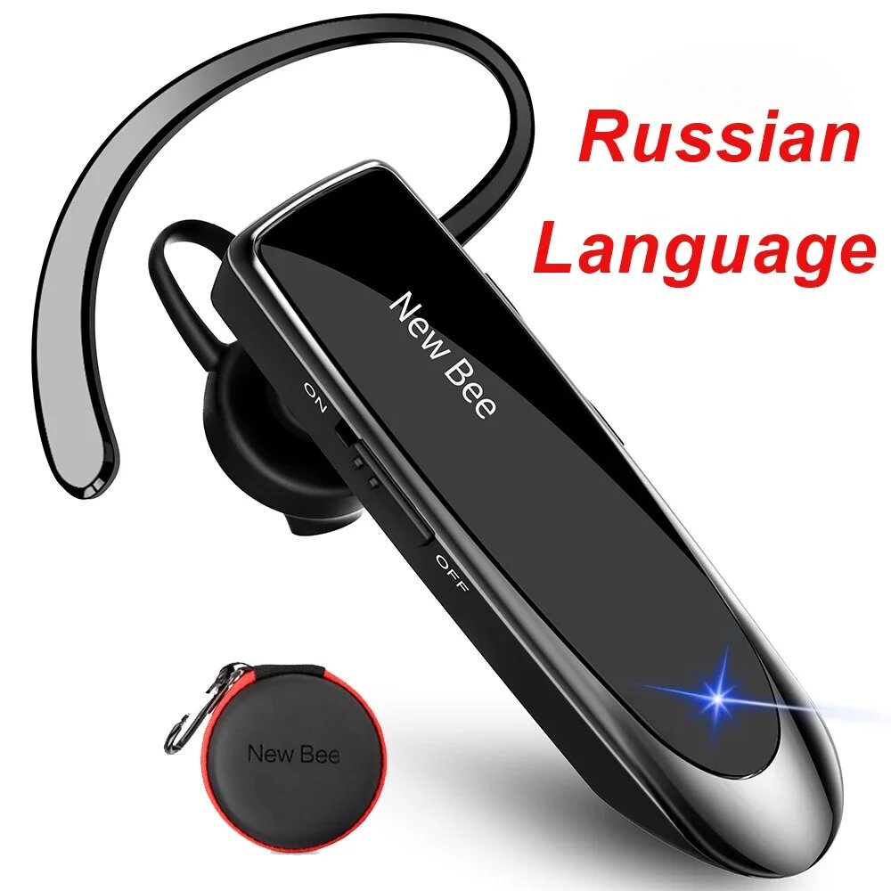 Беспроводная Bluetooth гарнитура New Bee LC-B41, черная, с сумкой
