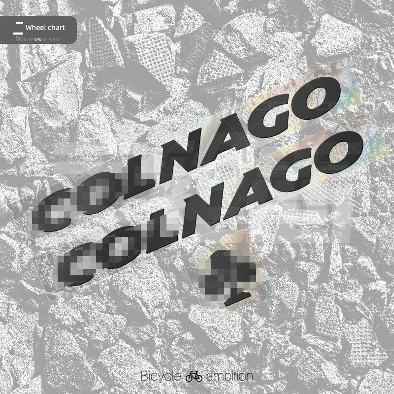 Комплект наклеек для рамы велосипеда Colnago V4RS - Матовый черный, 2x нижняя труба + 1x головная труба