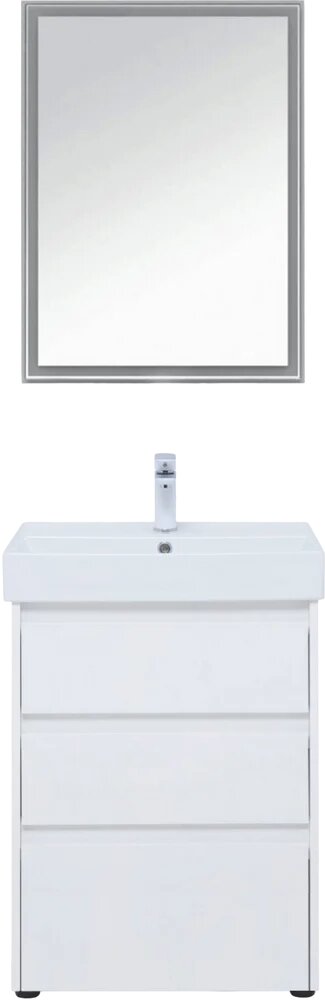 Мебель для ванной комнаты Aquanet Nova Lite 60 напольная, белая, 3 ящика