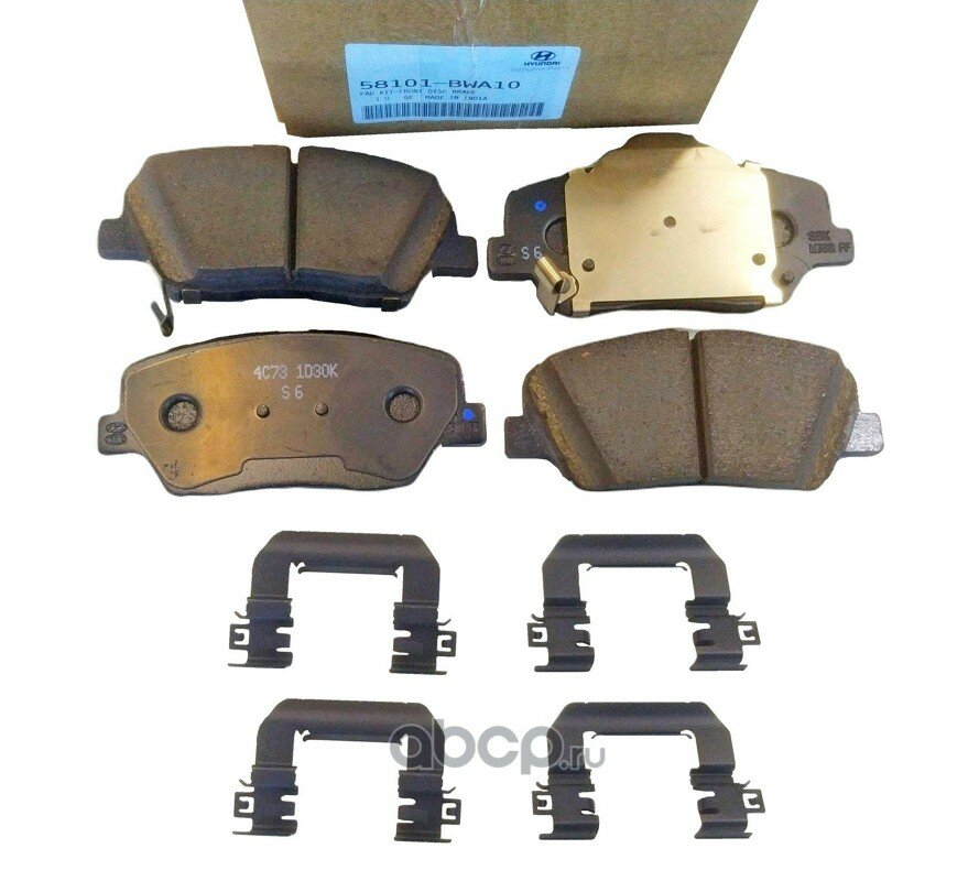 Комплект тормозных колодок с накладками (4шт) Hyundai-Kia 58101BWA10