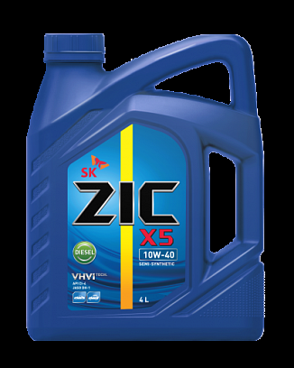 Масло моторное ZIC X5 DIESEL 10W40 п/с (4л) 162660