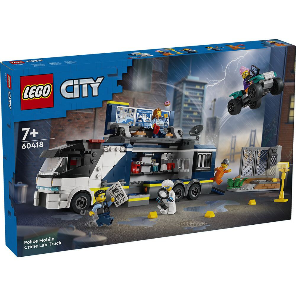Конструктор LEGO City 60418 Полицейская мобильная криминальная лаборатория-грузовик