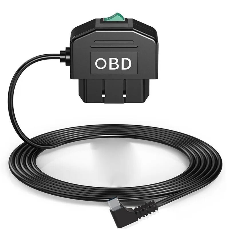 OBD комплект питания для видеорегистратора, USB Type-C 12-24В/5В 3А: режимы "24ч парковка"/ACC.