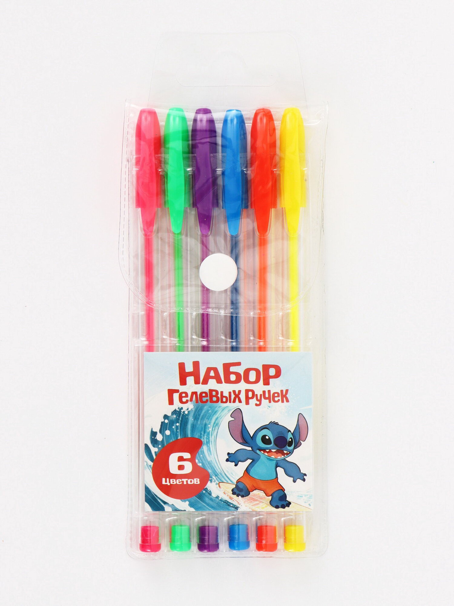 Набор гелевых ручек, 6 цветов, Монстрик, размер упаковки: 7 x 1.5 x 15 см.