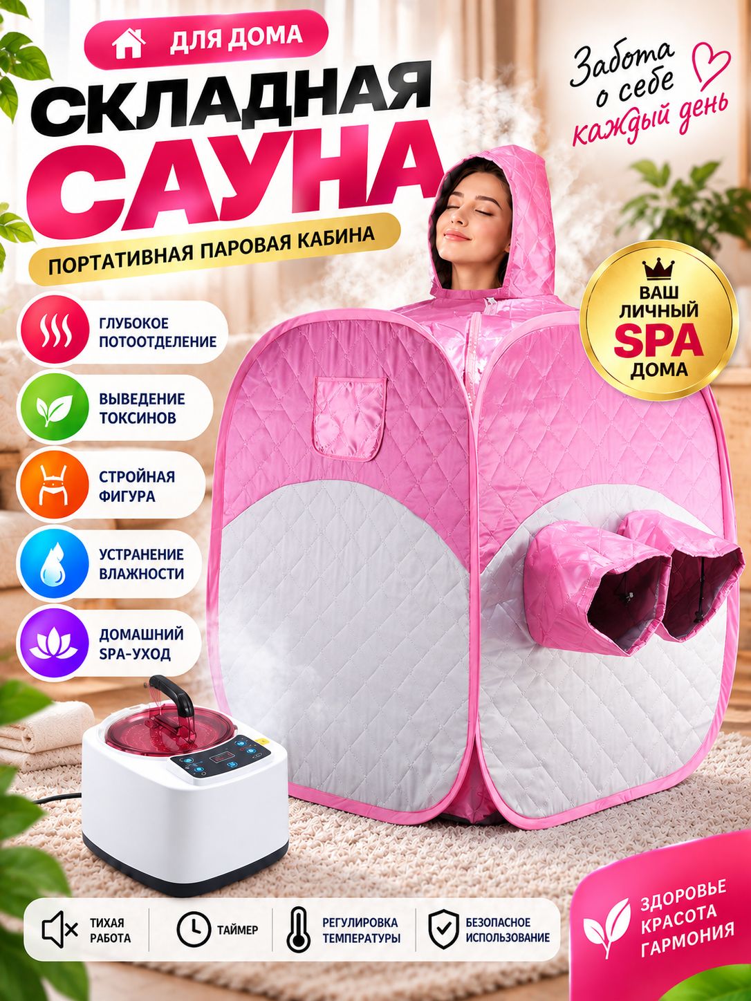 Портативная паровая сауна