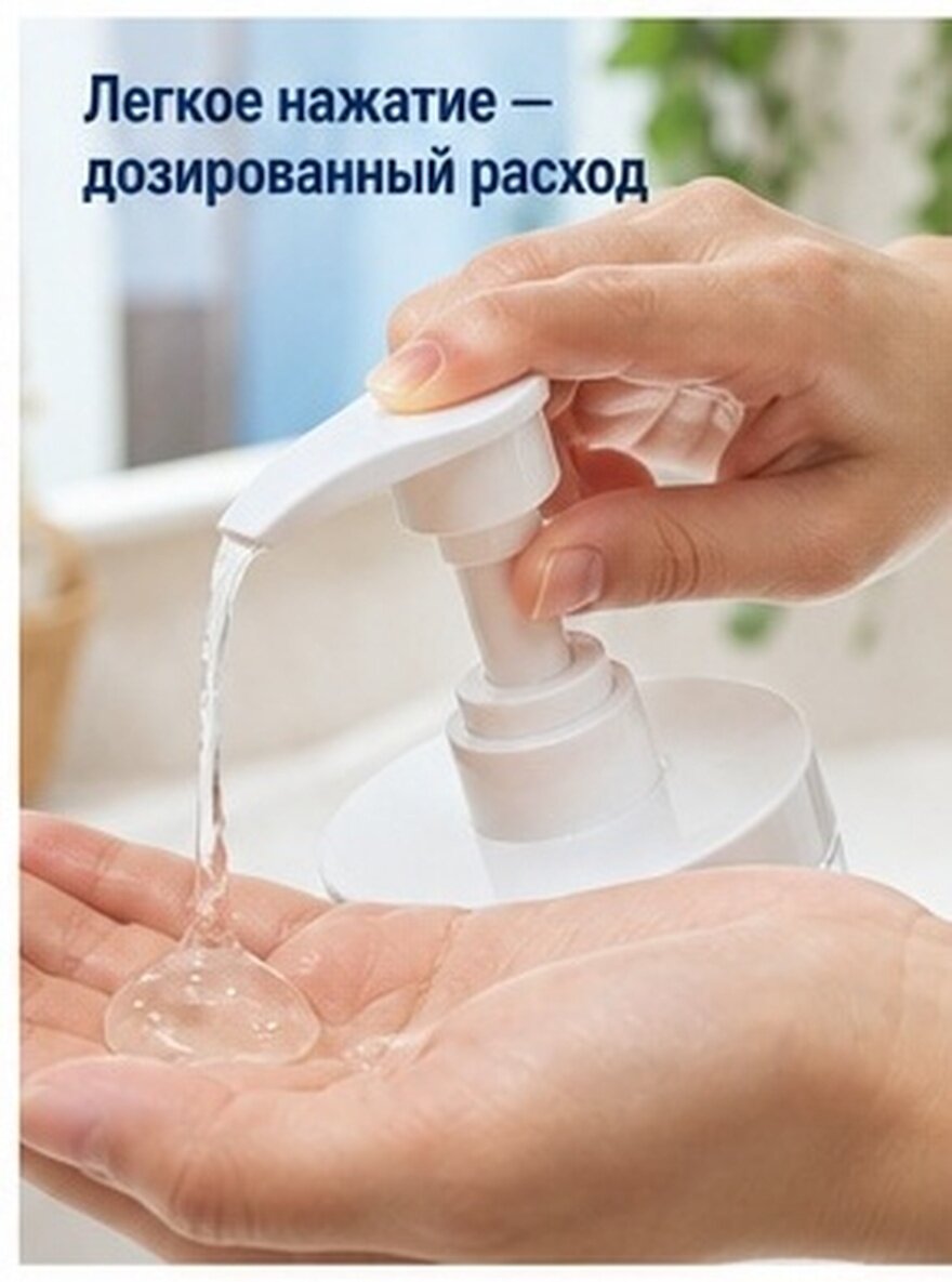 Прозрачная бутылка диспенсер из pet и pe для шампуня и геля для душа 1000 мл