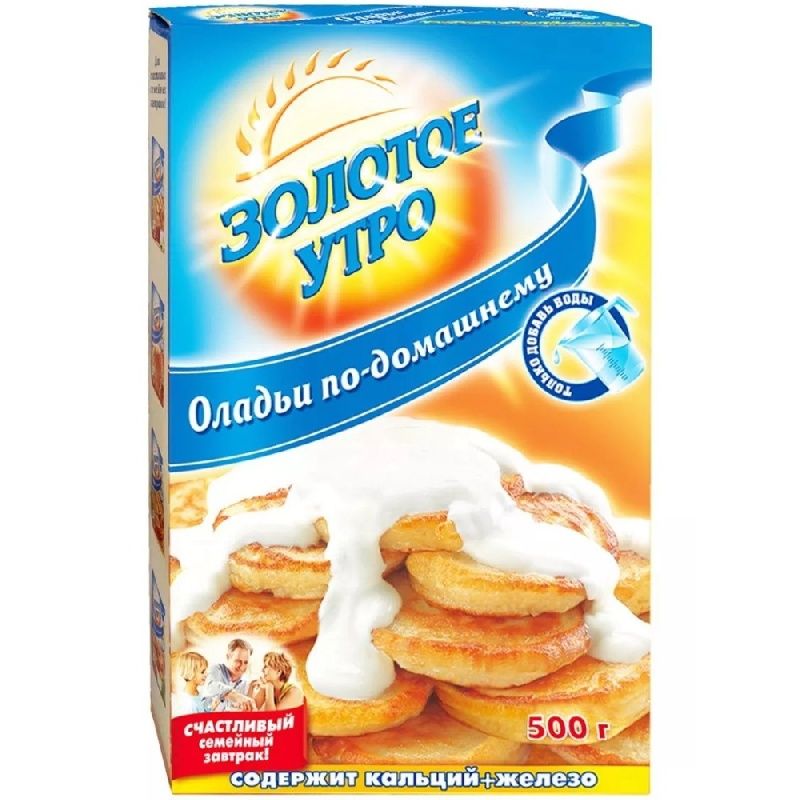 Смесь золотое утро Оладьи по-домашнему /картон/ 500г